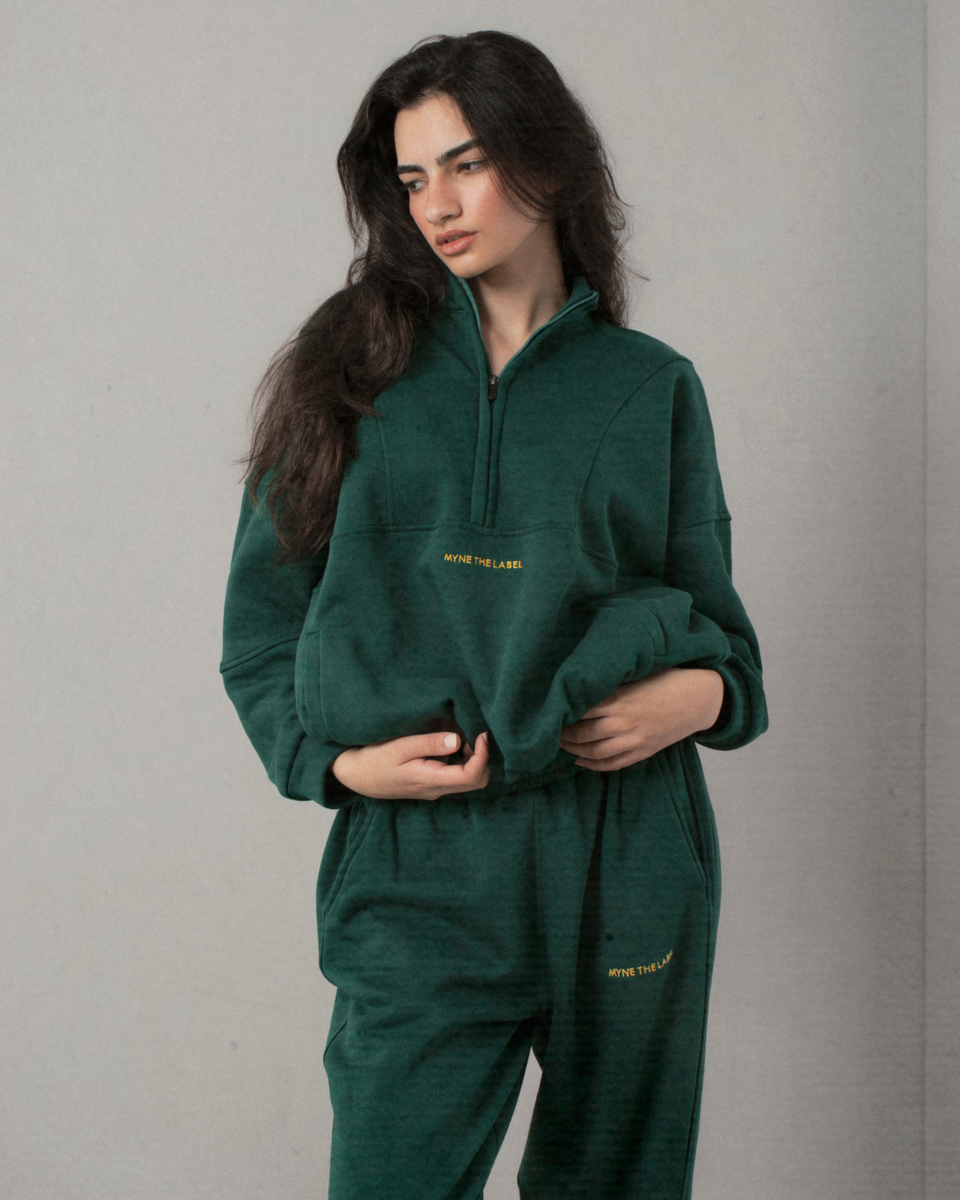 Cozy Half zip - Forest Green | TOPS | Womenswear| MYNE